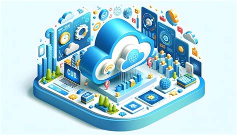 3d Flat Vector As Cloud Computing Innovation And Future Technology With Futuristic Elements