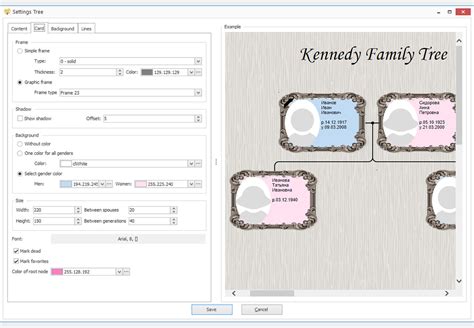 Generations Tree Features
