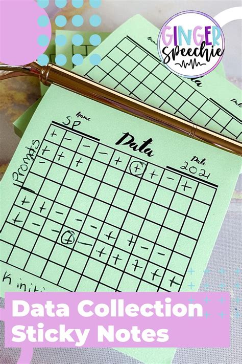 Data Sticky Notes Speech Therapy SPED Data Collection Etsy Sticky Notes Special Education