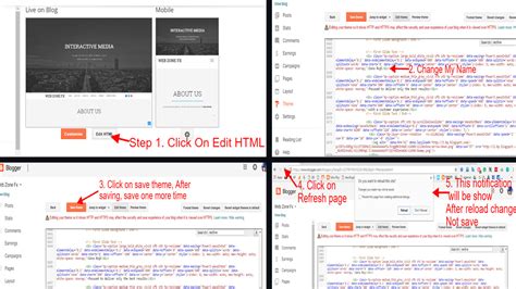 Can T Save Html Changes In Blogger Theme Stack Overflow