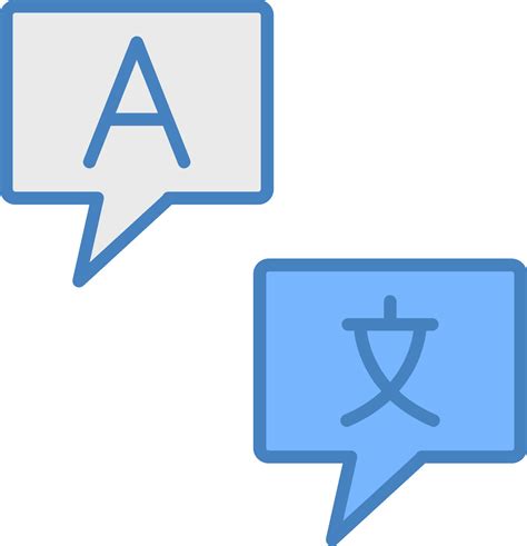 Languages Line Filled Blue Icon 43601046 Vector Art At Vecteezy