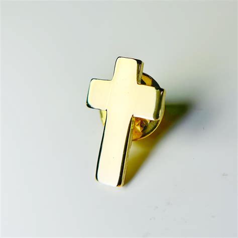 Gold Cross Lapel Pin 1 Etsy