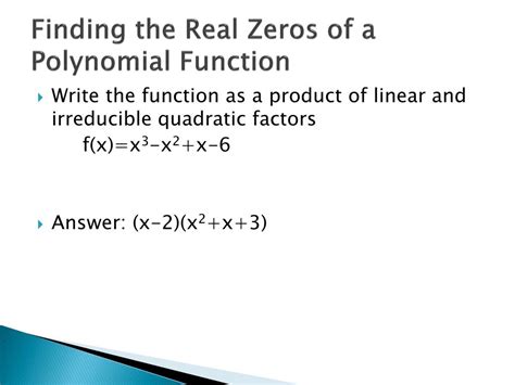 ppt 2 4a zeros of polynomial functions powerpoint presentation free