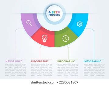 4 Step Process Illustration Colorful Chart Stock Vector Royalty Free 2280031809 Shutterstock