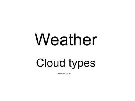 Type Of Clouds Docx