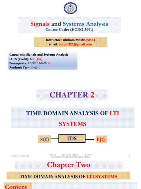 Chapter 2 Time Domain Representation For Lti Systems Pdf