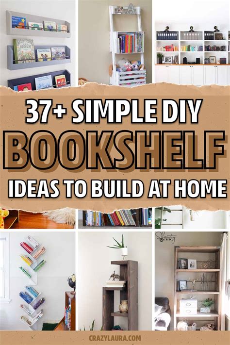 Best DIY Bookshelf Ideas Tutorials For