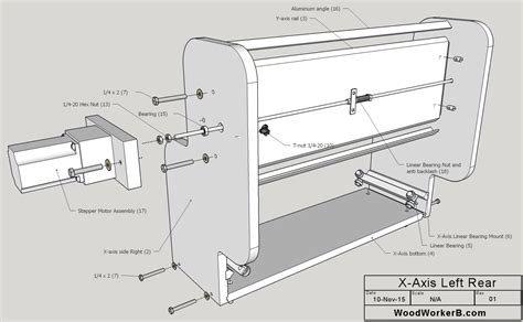 Diy Cnc X Axis Assembly Detail Woodworkerb