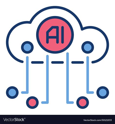 Ai Cloud Technology Artificial Intelligence Vector Image