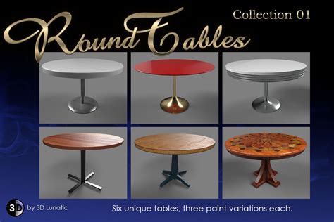 Round Tables Collection 01 3d Furniture Unity Asset Store Round Tables Collection 01 3d Furniture Unity Asset Store