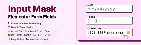 Input Mask Elementor Form Fields Plugin —