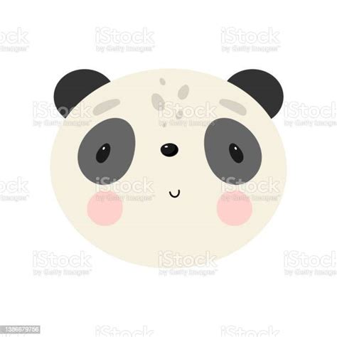 만화 스타일의 귀여운 팬더 벡터 그림입니다 어린이 물건 카드 포스터 배너 어린이 책 팩인쇄 옷 직물 벽지 섬유 또는 요리에 인쇄 곰에 대한 스톡 벡터 아트 및 기타 이미지