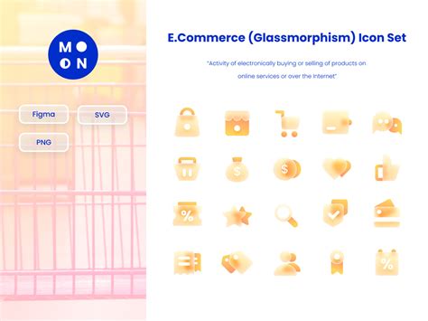 Ecommerce Glass Morphism Concept Icon Graphic By Moonstd · Creative