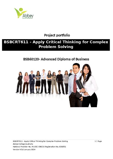Bsbcrt 611 Project Portfolio Project Portfolio Bsbcrt611 Apply