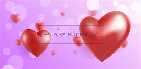 발렌타인의 날 배너 3 차원 심장 배경입니다 레드 화이트 핑크 엽서 사랑 메시지 또는 텍스트에 대 한 카드 장소 인사말 준비 귀하의 디자인에 대 한 광고 벡터 일러스트입니다