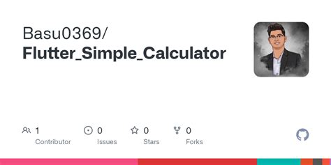 GitHub Basu Flutter Simple Calculator