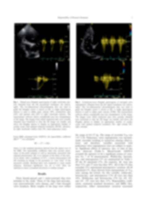 Solution Measurement Variation And Repeatability Of Echocardiographic Variables Used To