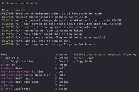 Gitu A Tui Git Client Inspired By Magit Terminal Trove