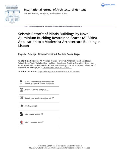 Pdf Seismic Retrofit Of Pilotis Buildings By Novel Aluminium Buckling Restrained Braces Al