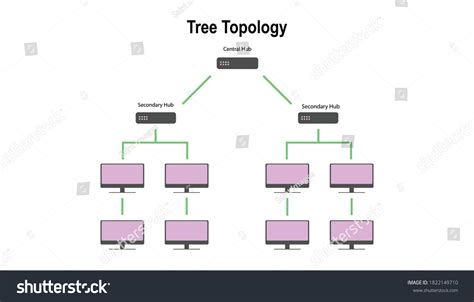 Tree Network Topology Arrangement Connections Stock Vector Royalty Free 1822149710 Shutterstock
