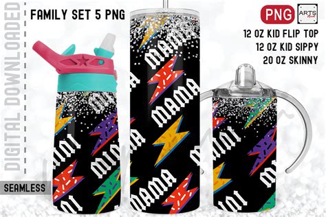Mama Mini Lightning Bolt 20oz Sublimate Graphic By Artsplural · Creative Fabrica