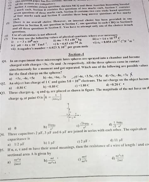 2 This Question Paper Has Five Sections 3 All The Sections Are Compu