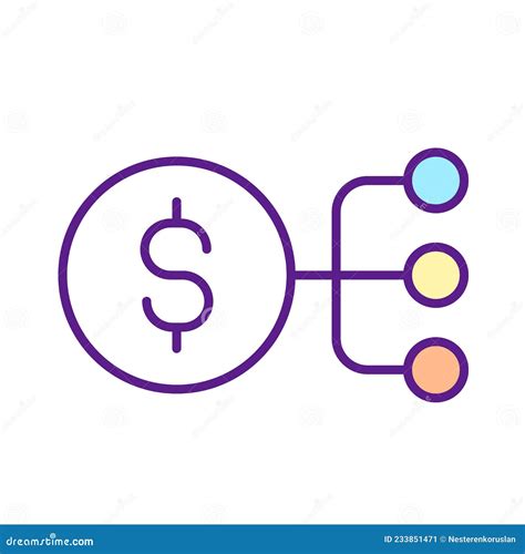 Budget Allocation RGB Color Icon Stock Vector Illustration Of Procedure Budget