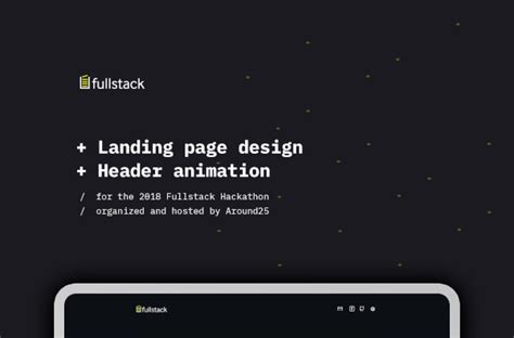 Fullstack Hackathon Landing Page On Behance