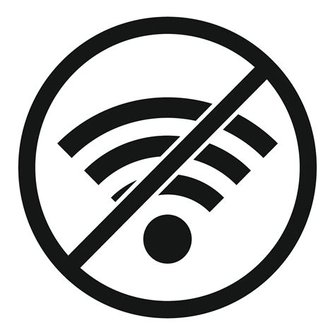 No Wifi Sign Showing Disconnected Wireless Network 47224411 Vector Art