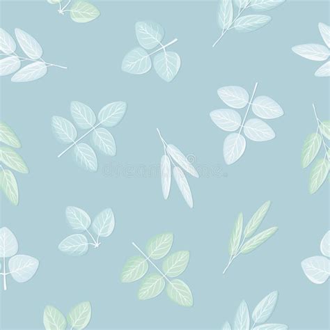 Frozen Leafs Background Stock Vector Illustration Of Tree 109827854