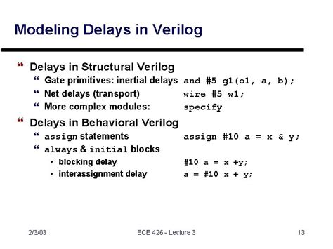Ece 426 Vlsi System Design Lecture 3 Verilog