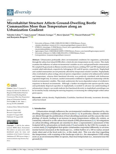 24 Microhabitat Structure Affects Ground Dwelling Beetle Communities