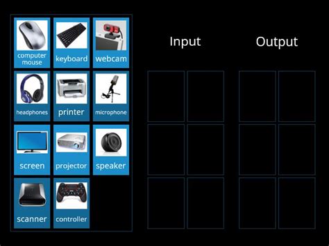 Input And Output Devices Group Sort Input And Output Devices Group Sort