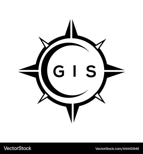 Gis Abstract Technology Circle Setting Logo Vector Image