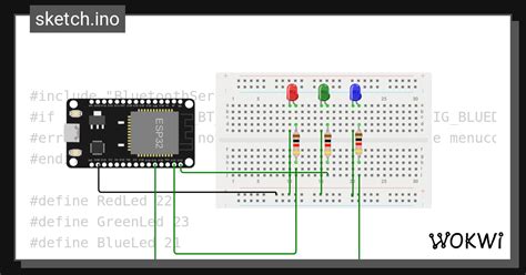 Bluetooth Control Of Led Copy Wokwi Esp32 Stm32 Arduino Simulator