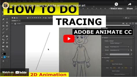 ️ How To Do Simple Tracing Adobe Animate Cc Vector Art Tutorials