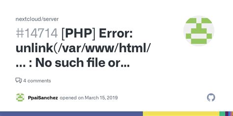 Php Error Unlinkvarhtml No Such File Or Directory At