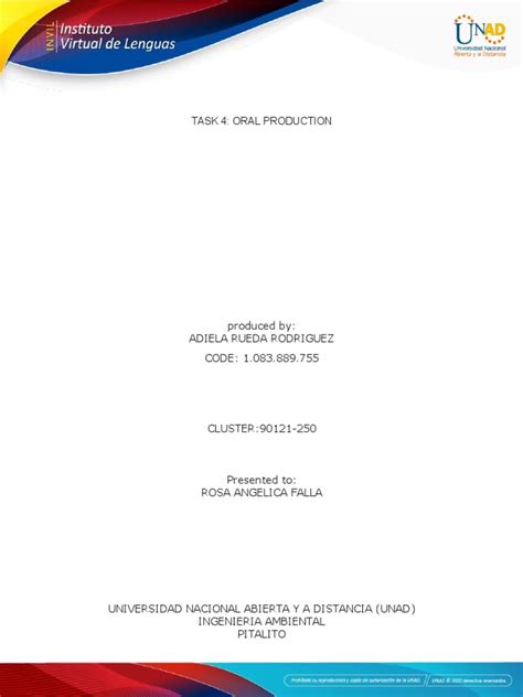 Task 4 Oral Production Pdf Water Natural Environment