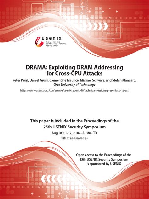 Drama Exploiting Dram Addressing For Cross Cpu Attacks Pdf Cpu
