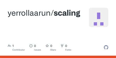 Github Yerrollaarunscaling