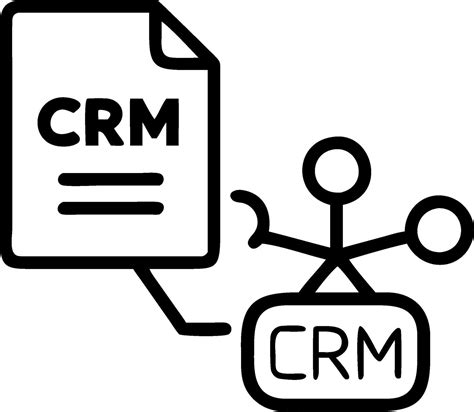 Crm Icon And Data Management Symbol With Copy Space For Crm Ads Concept