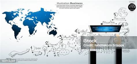 기술 연락처 통신아이디어와 개념은 창의성을 생각합니다 성공을 위해 계획 생각 검색 분석 의사 소통 미래 지향적 인 아이디어 혁신 기술 현대 개념에 대한 스톡 벡터 아트 및