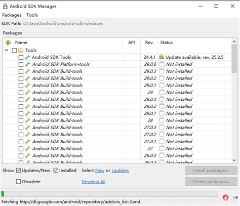 解决sdk Manager打开以后只有 Android Sdk Tools问题android Sdk Manager Packages