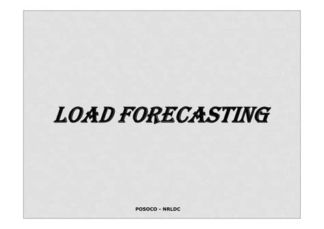 Load Forecasting Techniquespdf