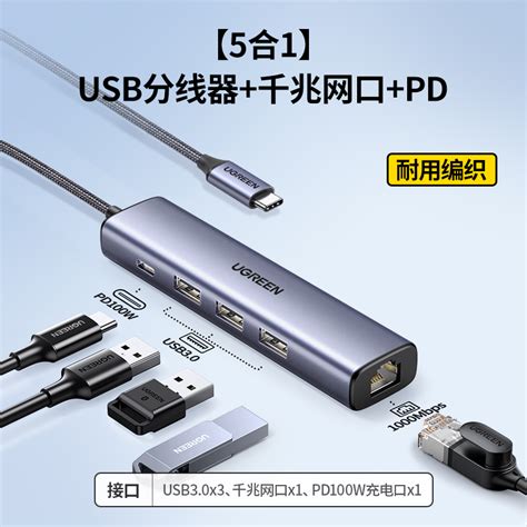 Lvlian Expansion Dock Typec Extension USB Deconcentrator Hub Concentrator Lightning Hdmi