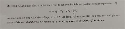 Solved Question Design An Adder Subtractor Circuit To Chegg