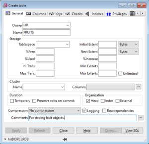 PL SQL Developer Create Table Example How To SOP