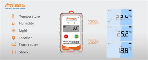 Frigga V5c 4g5g Real Time Temperature Humidity Data Logger Single Use 28800 Points Remote