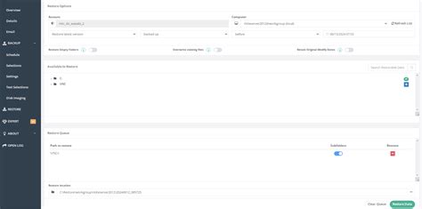Restoring Data Wholesalebackup Knowledge Base