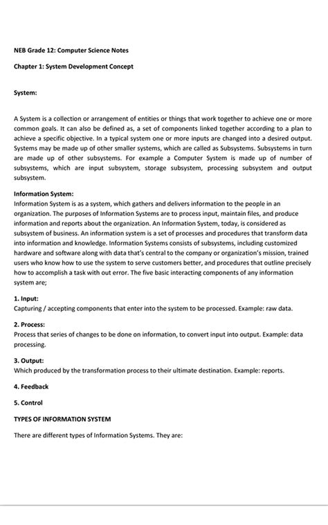 computer class 11 neb notes